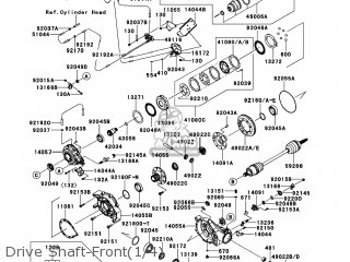 Kawasaki KRF750-NAF TERYX750 2010 USA / FI 4X4 parts lists and schematics