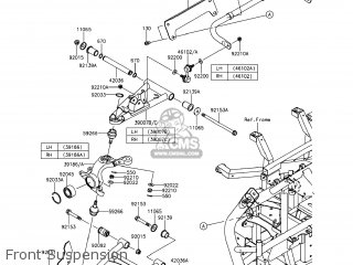 Kawasaki KRF800-BEF TERYX 2014 USA parts lists and schematics