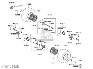 Kawasaki KSF50-B7F KFX50 2007 USA parts lists and schematics