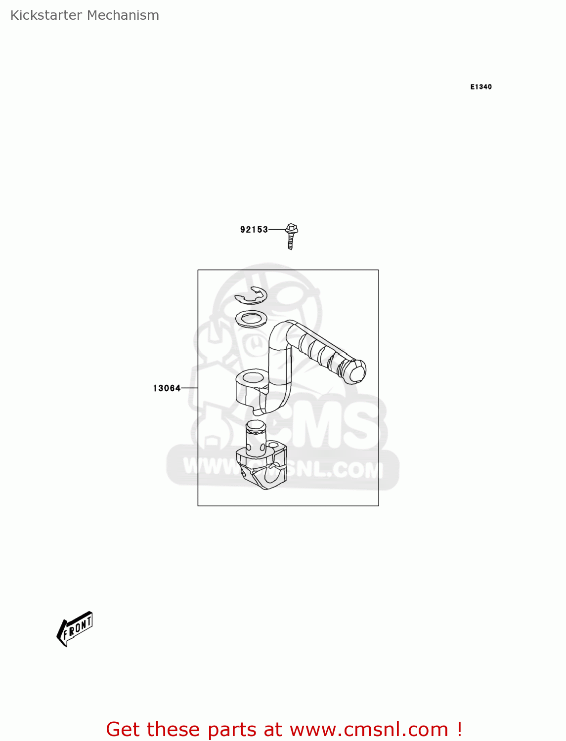 Kawasaki KSF90-ADF KFX90 2013 USA Kickstarter Mechanism - buy original ...