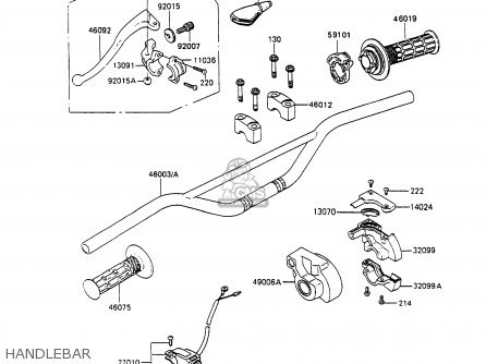Kawasaki KX100-A1 1989 UNITED KINGDOM AL parts lists and schematics