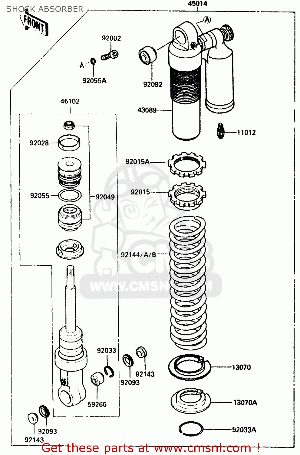 Kawasaki KX125-E2 1987 EUROPE UK AL parts lists and schematics