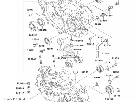 Kawasaki KX250-L3 KX250 2001 USA CANADA parts lists and schematics