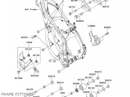 Kawasaki KX250-L4 KX250 2002 USA CANADA parts lists and schematics