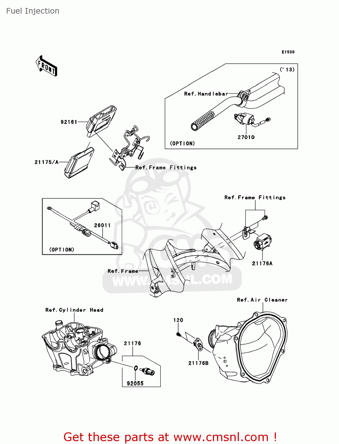 Kawasaki KX250-ZEF KX250F 2014 USA Fuel Injection - buy original Fuel ...