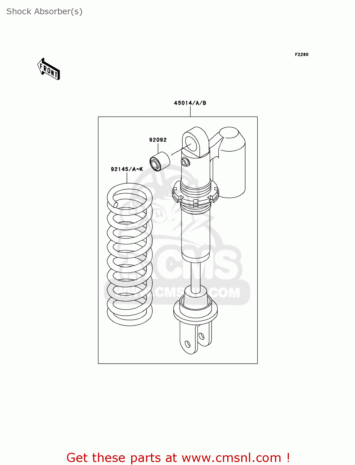 Kawasaki KX65-A8F 2008 USA Shock Absorber(s) - buy original Shock ...
