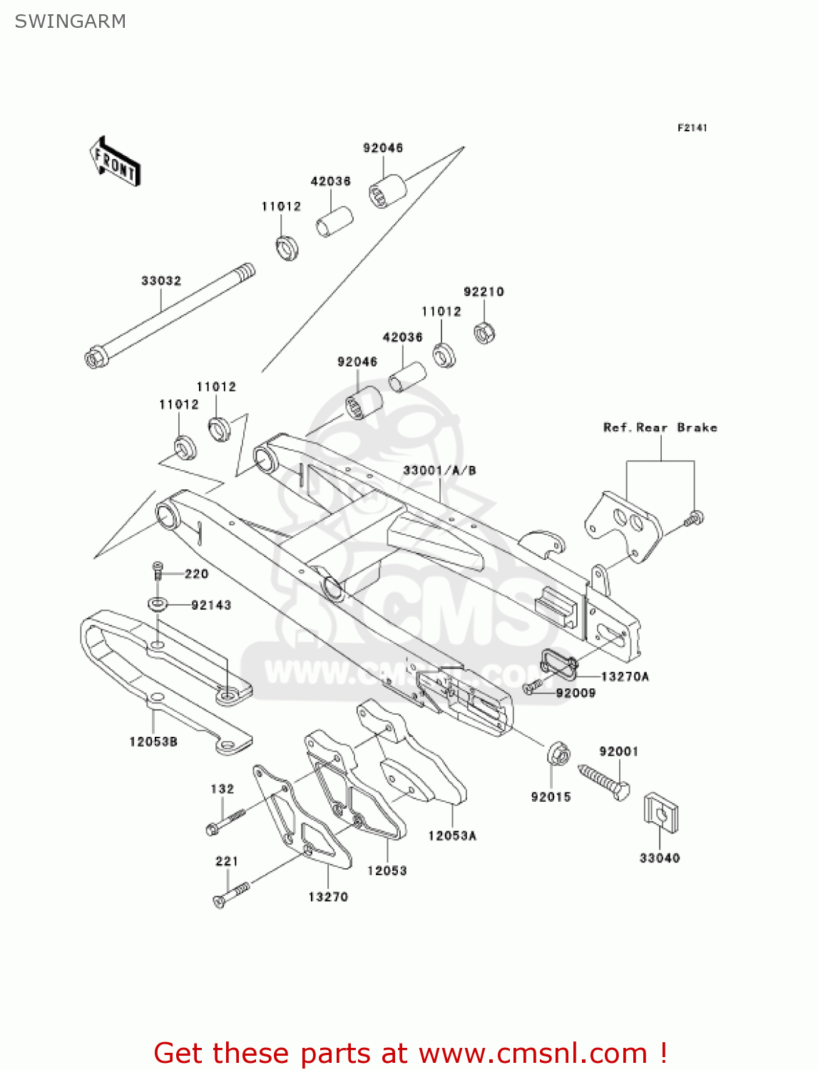 Kawasaki KX85-A2 KX85 2002 USA CANADA SWINGARM - buy original SWINGARM ...