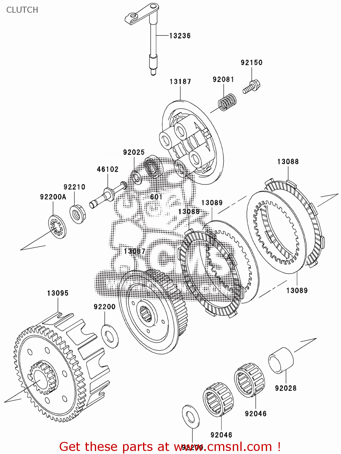 Kawasaki KX85BBF 2011 EUROPE CLUTCH - buy original CLUTCH spares online