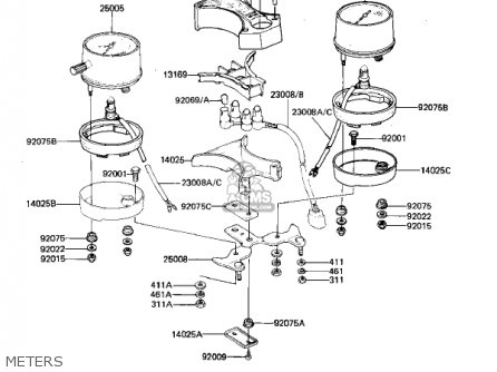 Kawasaki KZ305A2 CSR 1982 USA parts lists and schematics