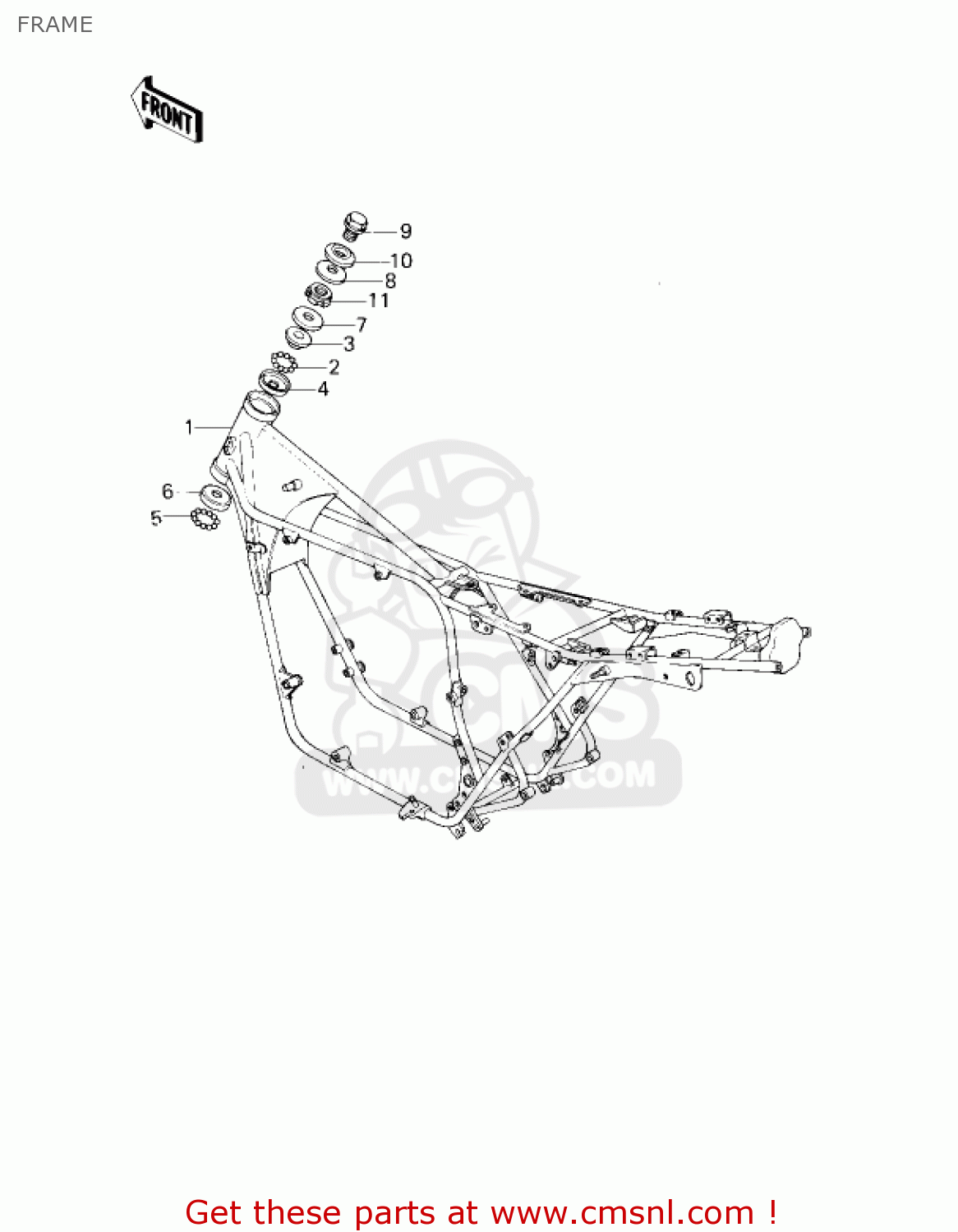 Kawasaki KZ750G1 1980 USA CANADA / LTDII MPH KPH FRAME - buy original ...