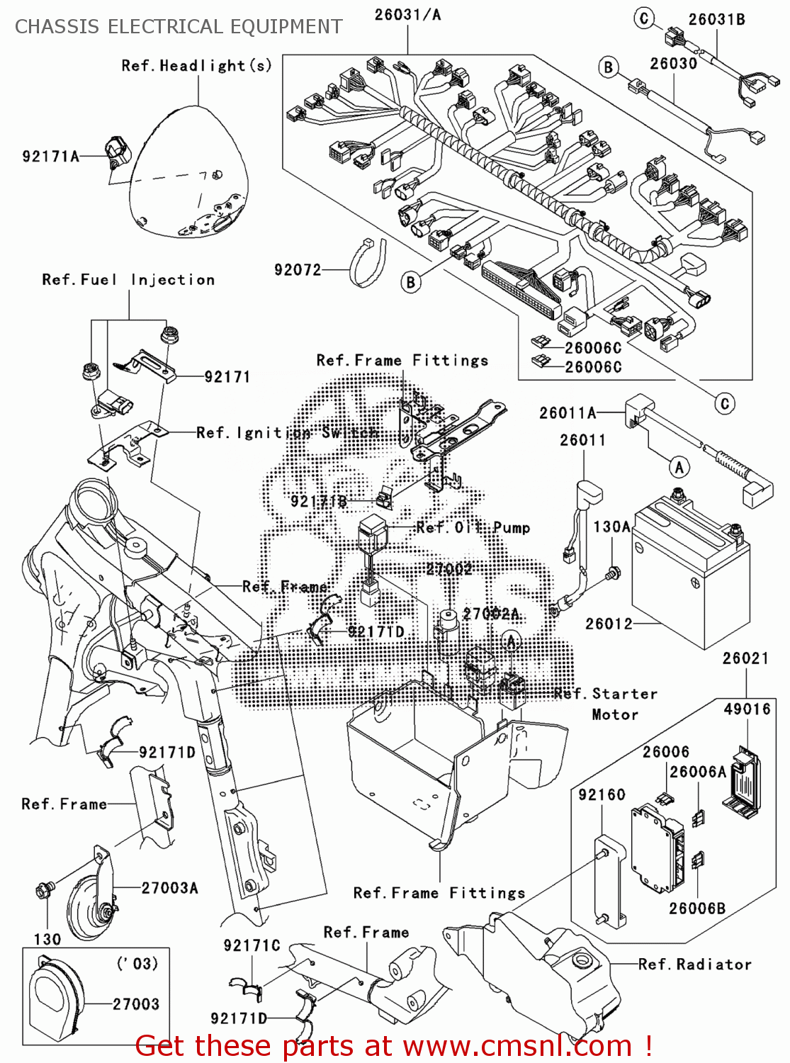 Kawasaki VN1600-A1H VN1600 CLASSIC 2003 EUROPE,MIDDLE EAST,AFRICA,UK ...