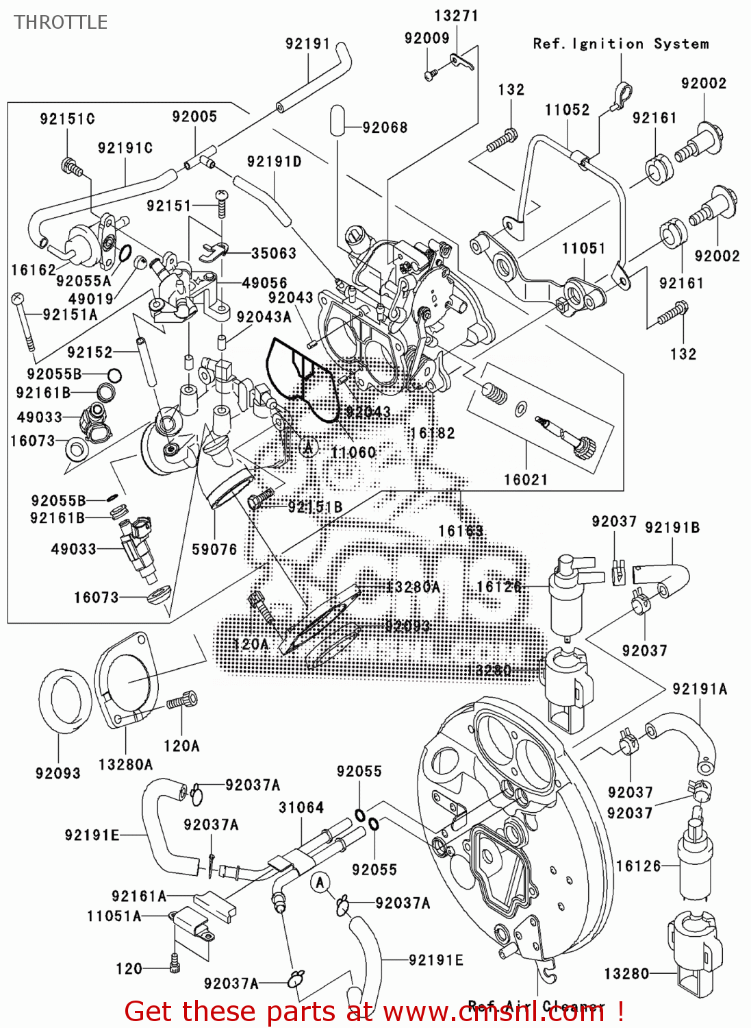 Kawasaki VN1600-B1H VN1600 MEAN STREAK 2004 EUROPE,MIDDLE EAST,AFRICA ...