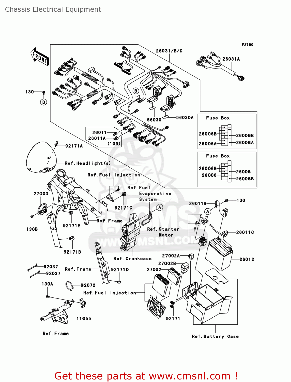 Kawasaki VN1700CBF VULCAN 1700 NOMAD 2011 USA Chassis Electrical ...