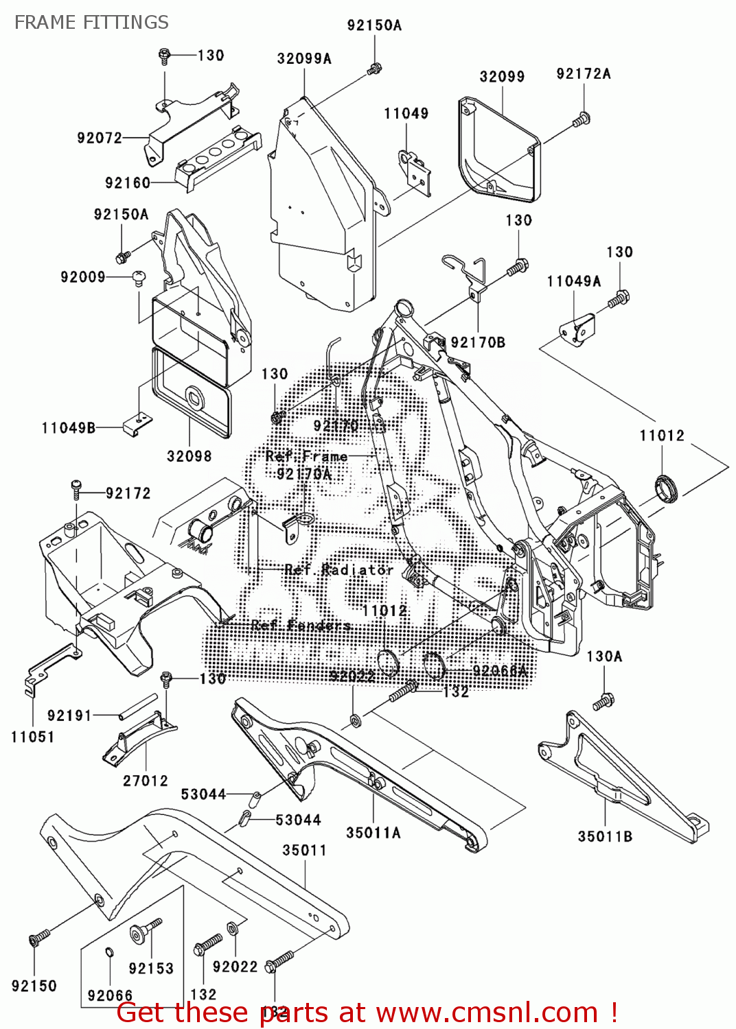 Kawasaki VN800-B9P VN800 CLASSIC 2004 EUROPE, MIDDLE EAST, AFRICA, UK ...