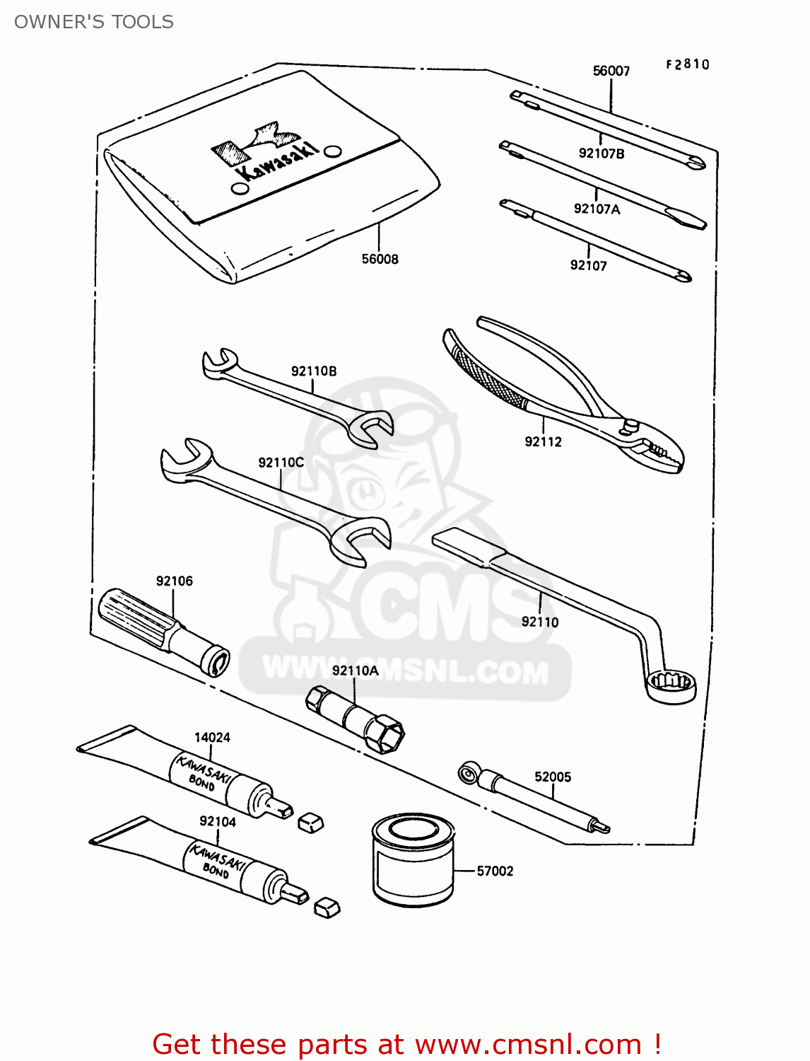 Kawasaki ZG1300A5 Z1300 1989 NORWAY FG OWNER'S TOOLS - buy original ...