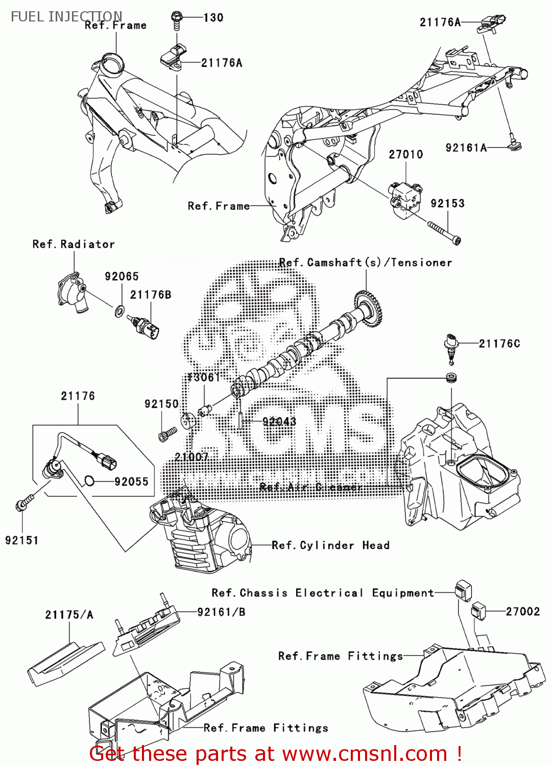 Kawasaki ZR1000-A1H Z1000 2003 EUROPE,MIDDLE EAST,AFRICA,UK,FR FUEL ...