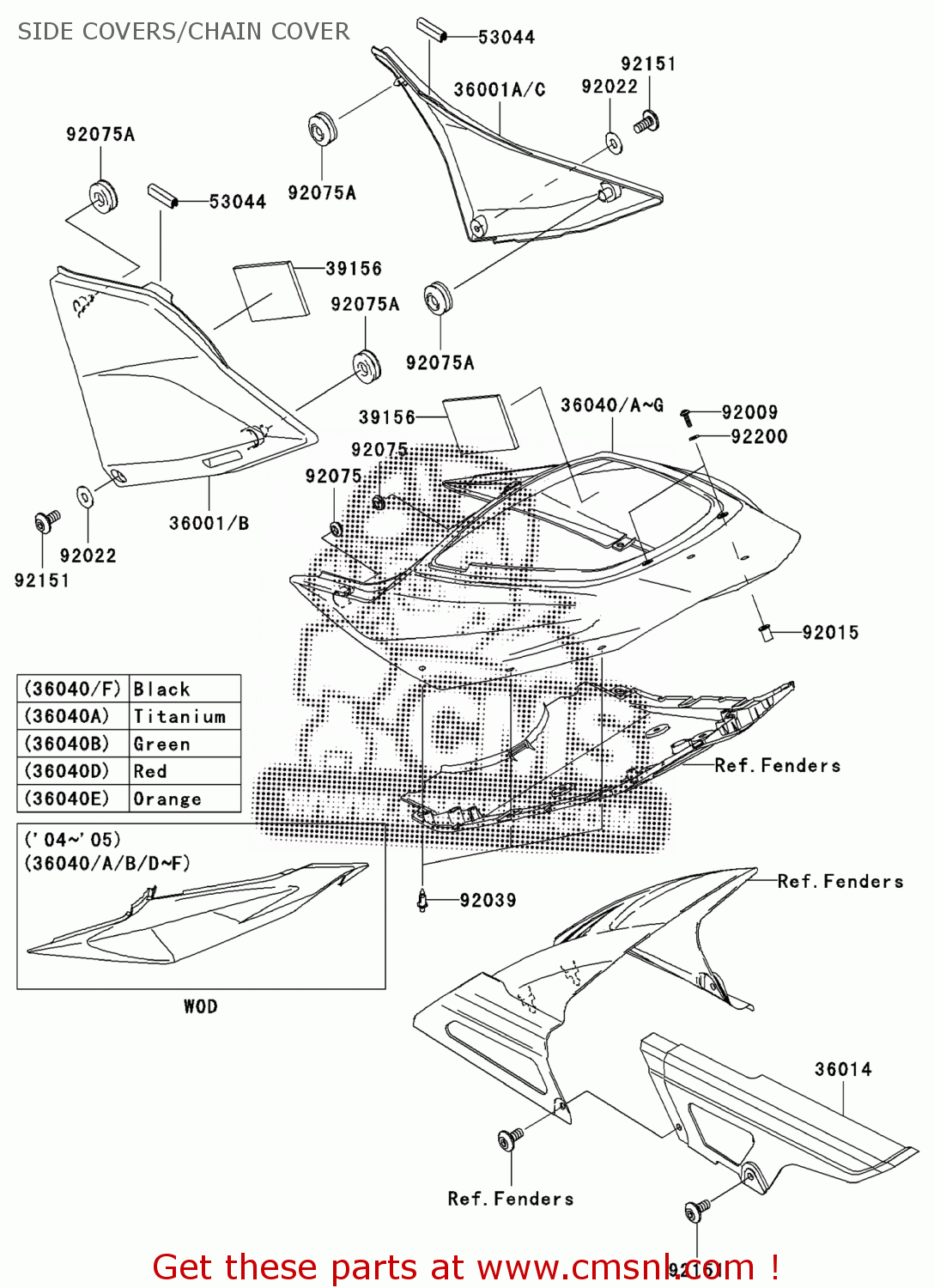 Kawasaki ZR1000-A2H Z1000 2004 EUROPE,MIDDLE EAST,AFRICA,UK,FR SIDE ...