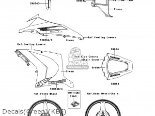 Kawasaki ZX1000KBF NINJAZX10R 2011 USA parts lists and schematics