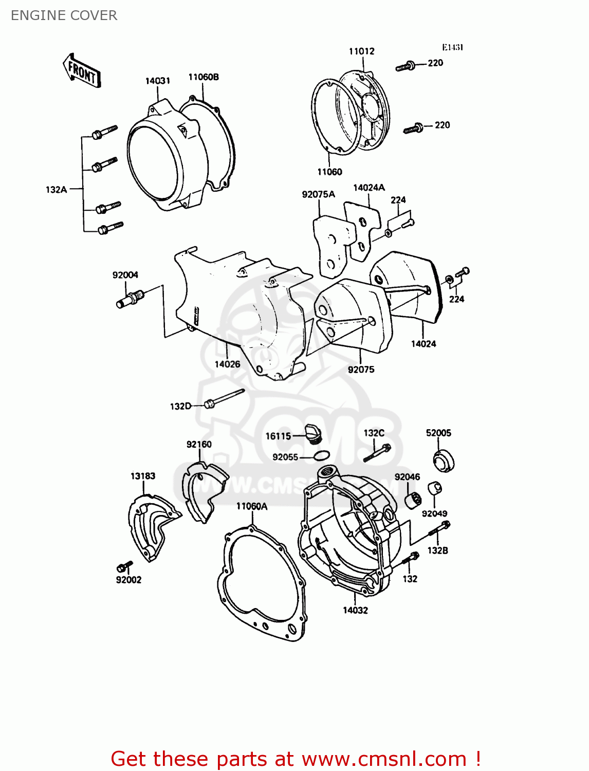 Kawasaki ZX400C4 Z400FII 1991 SPAIN parts lists and schematics