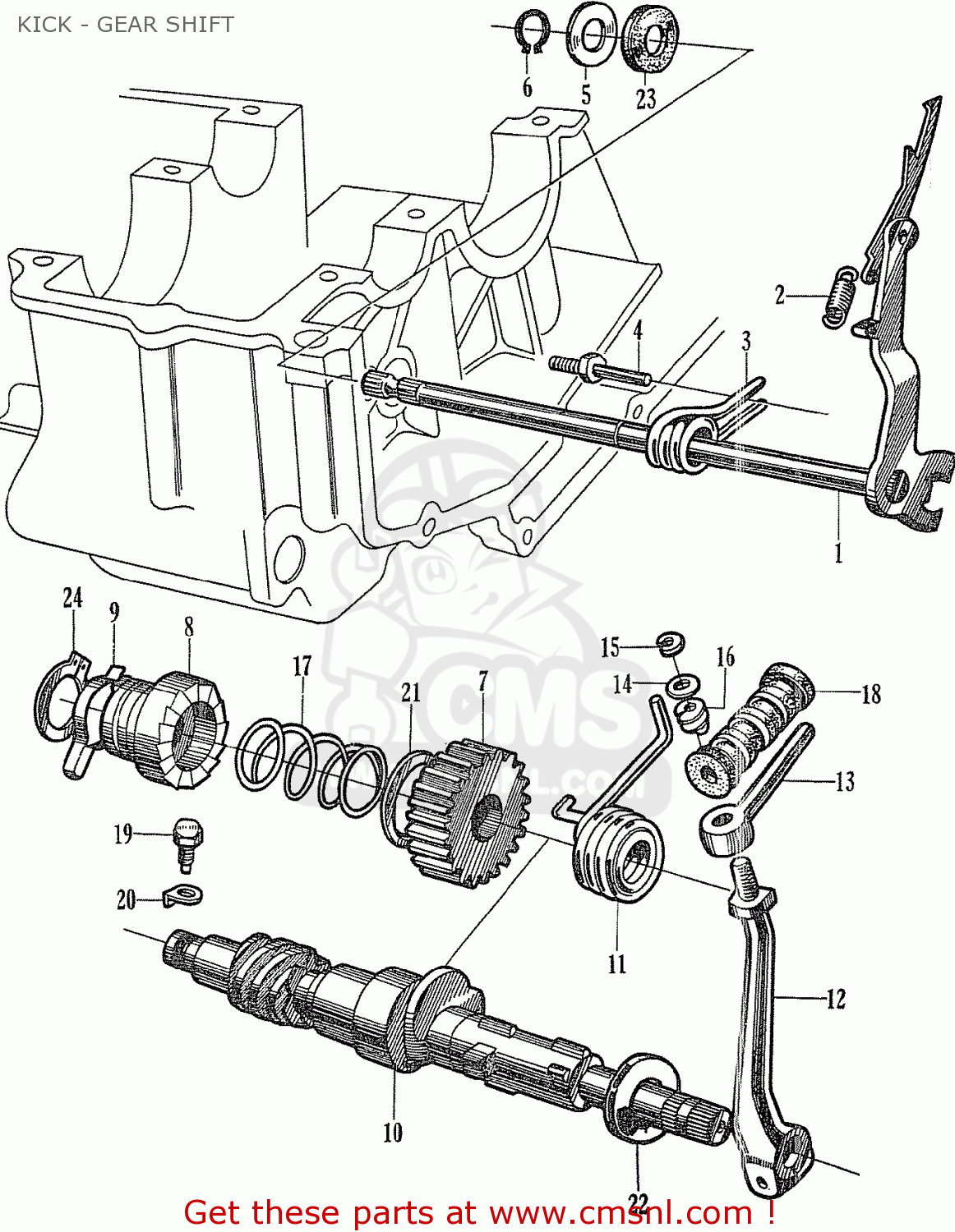SPINDLE SHIFT for CB450 JAPAN - order at CMSNL