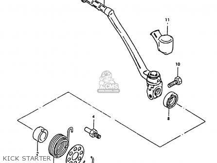 LEVER ASSEMBLY,KICK STARTER for RM80H 1985 (F) - order at CMSNL