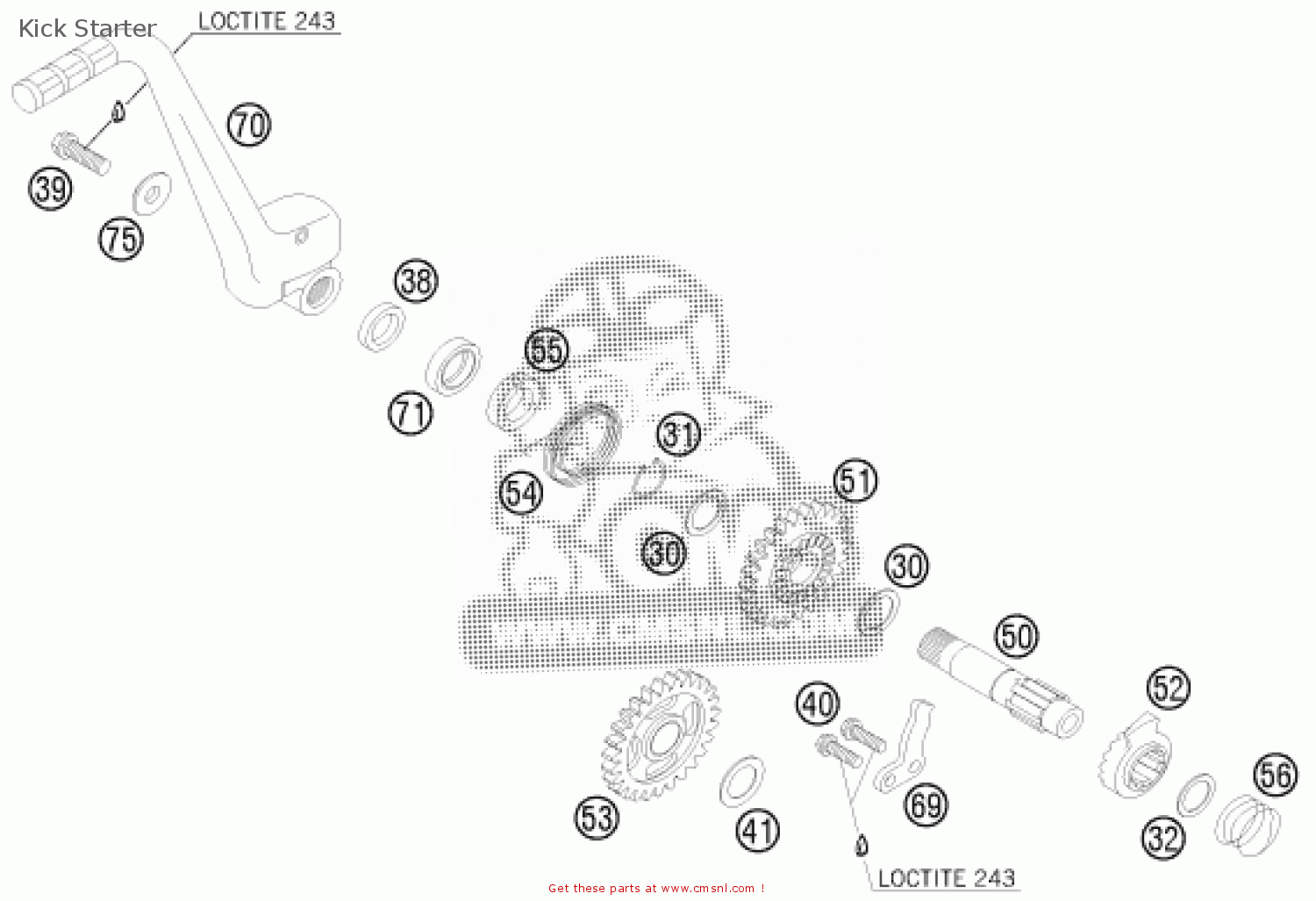 KTM 125 EXC SIX-DAYS Europe 2008 Kick Starter - buy original Kick ...