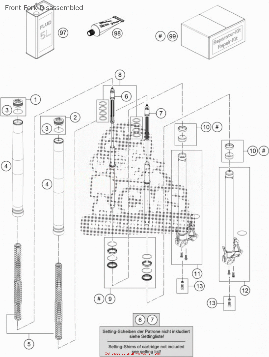 KTM 1290 Super Adventure R TKC China 2019 Front Fork Disassembled - buy original Front Fork ...