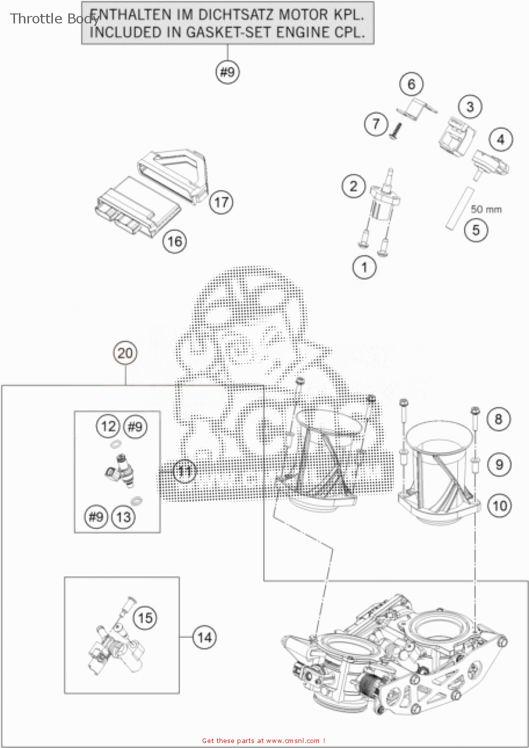 KTM 1290 SUPER ADVENTURE R TKC USA 2019 Throttle Body - buy original ...