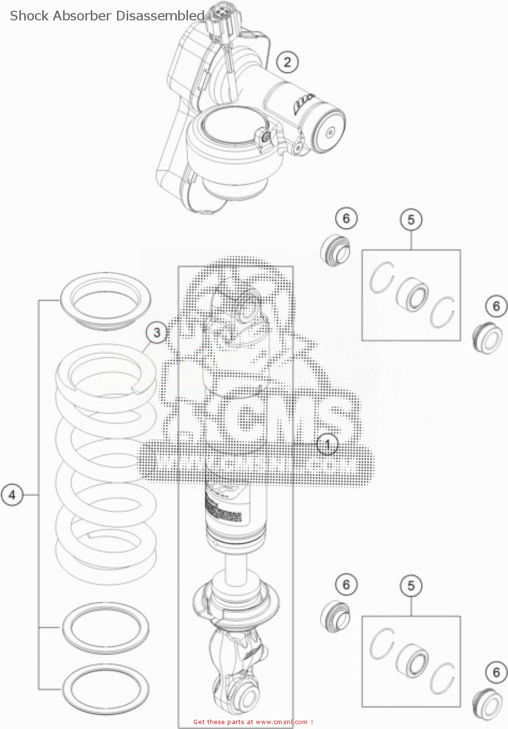 KTM 1290 SUPER ADVENTURE WH ABS France 2016 Shock Absorber Disassembled ...
