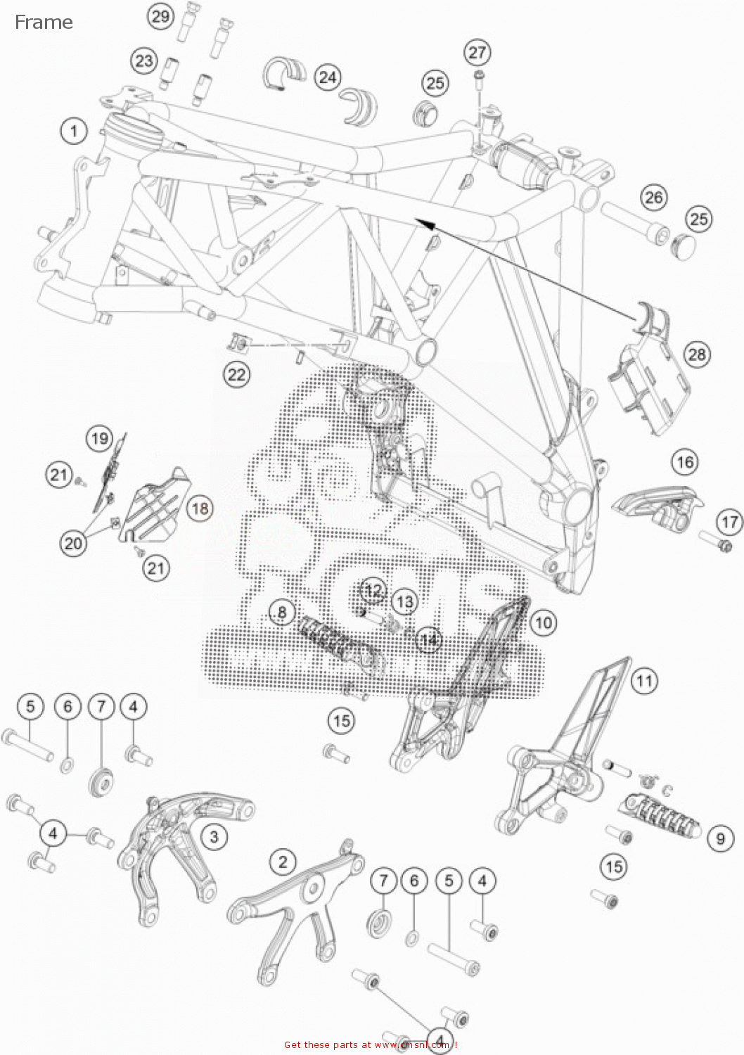 KTM 1290 Super Duke GT, white Japan 2019 parts lists and schematics