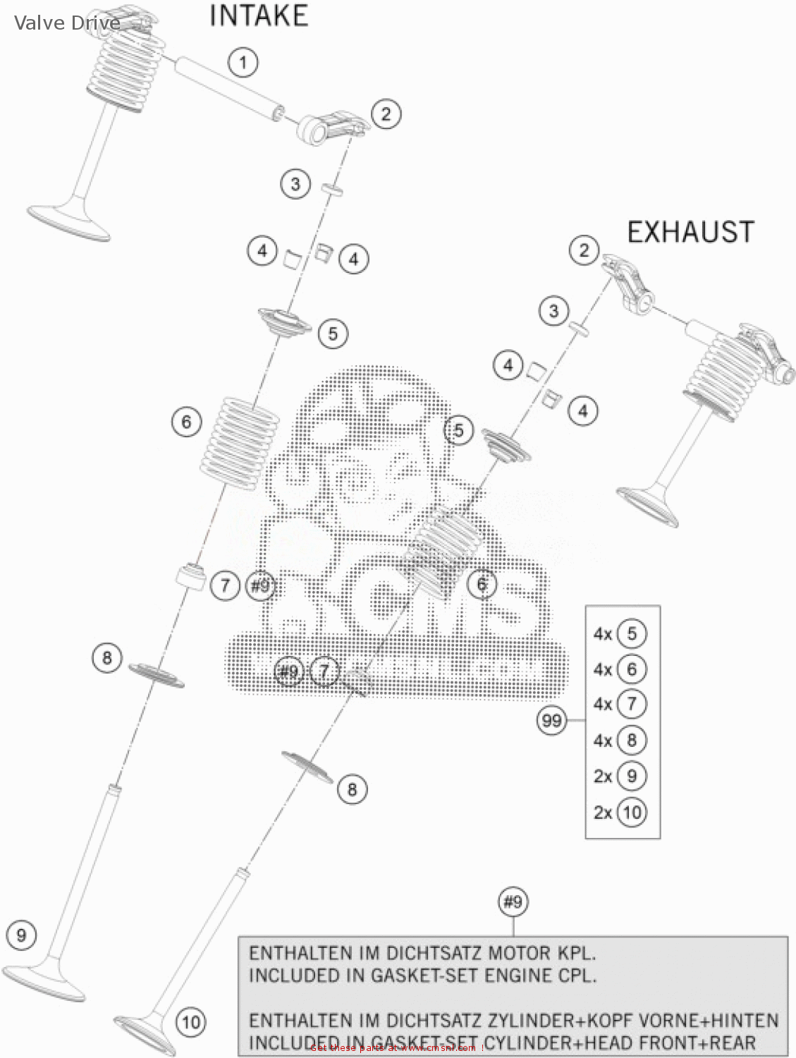 KTM 1290 Super Duke GT, white Japan 2019 parts lists and schematics