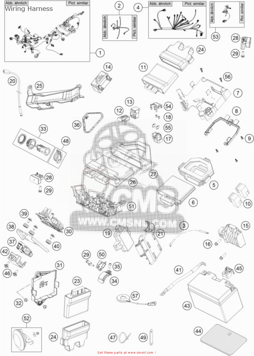 KTM 1290 Super Duke GT, white Japan 2019 parts lists and schematics
