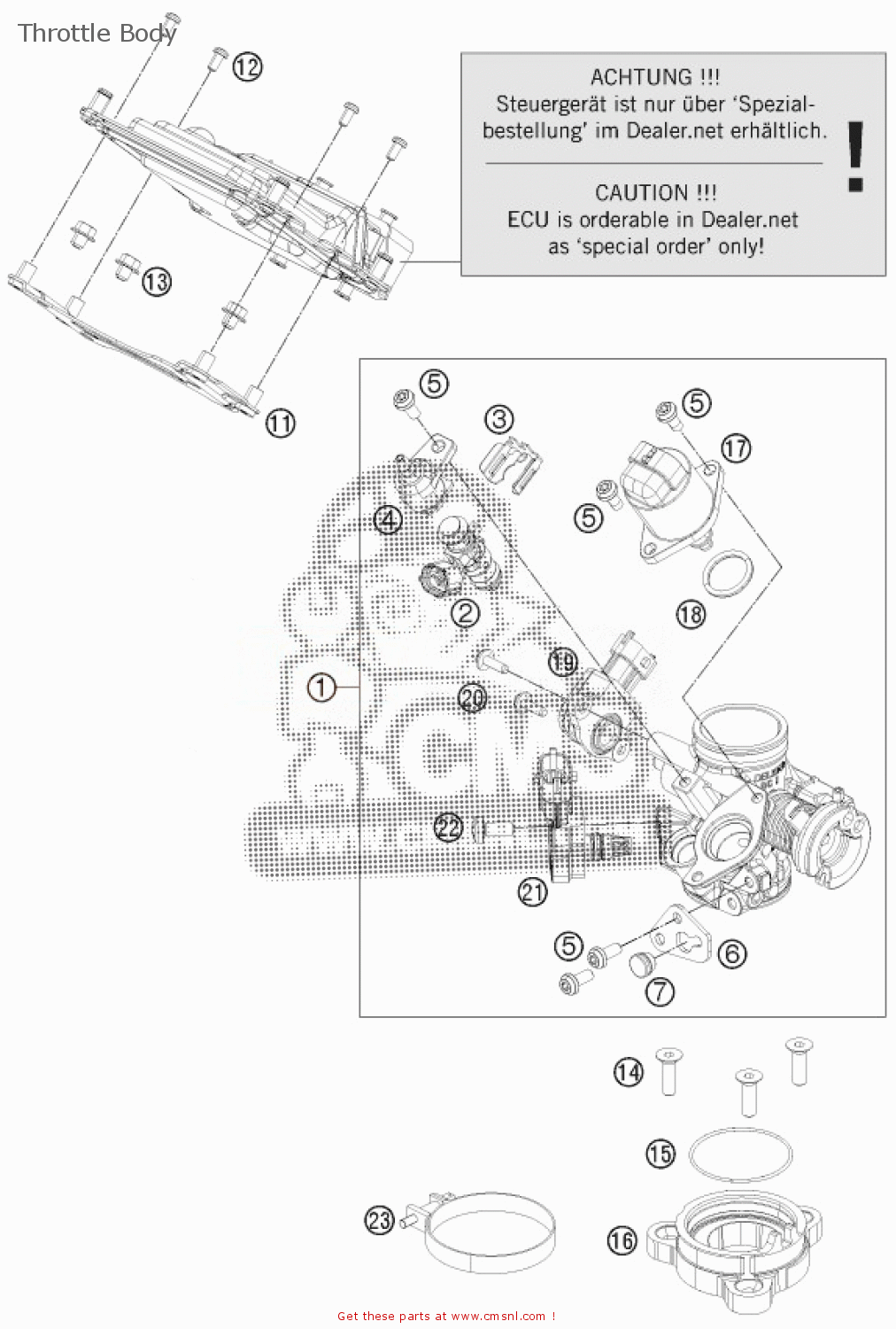 Ktm 200 Duke Wh Wo Abs Ckd Brazil 2016 Throttle Body Buy Original Throttle Body Spares Online