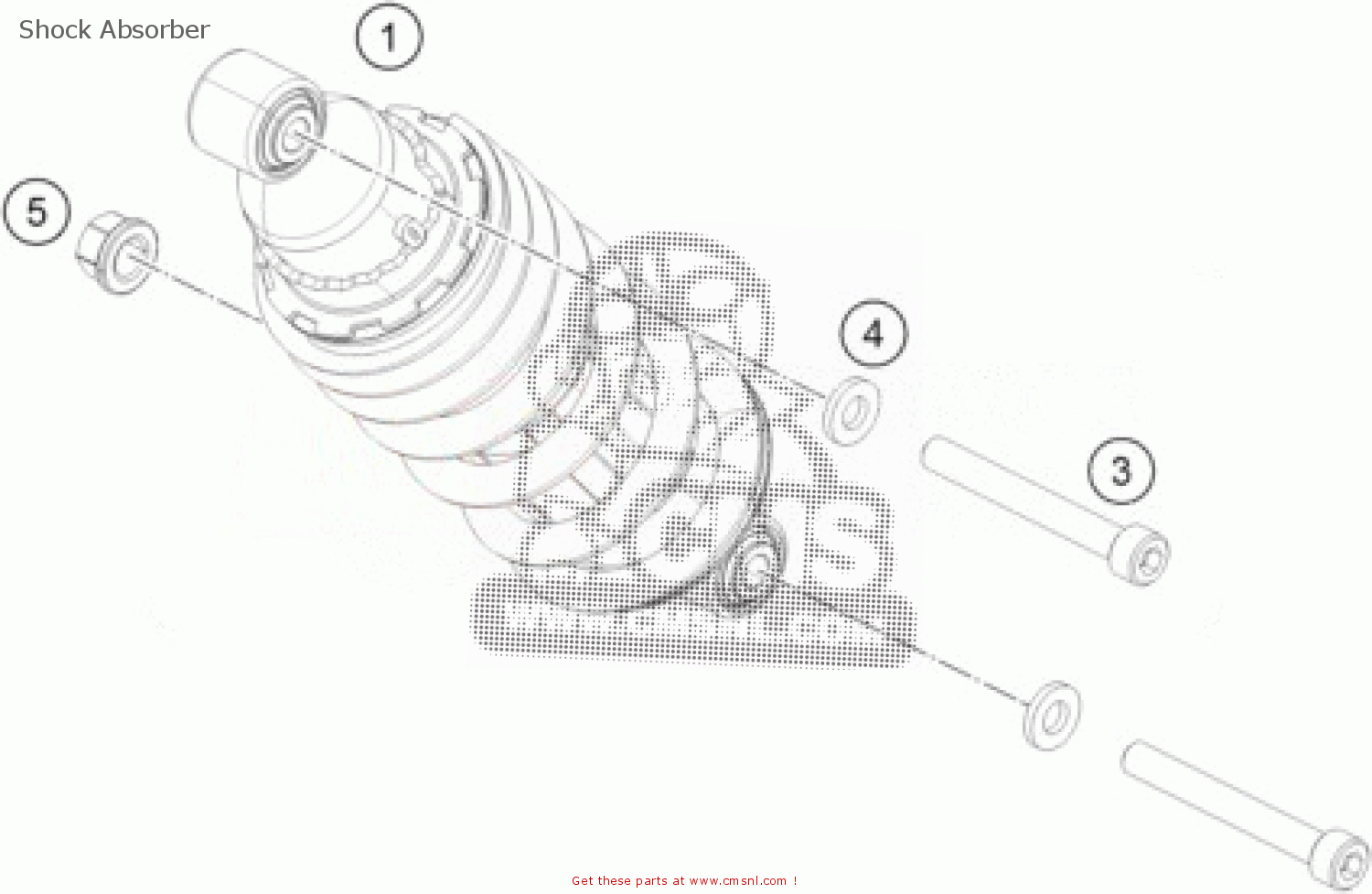 KTM 200 Duke, black, w/o ABS-CKD Colombia 2019 Shock Absorber - buy ...