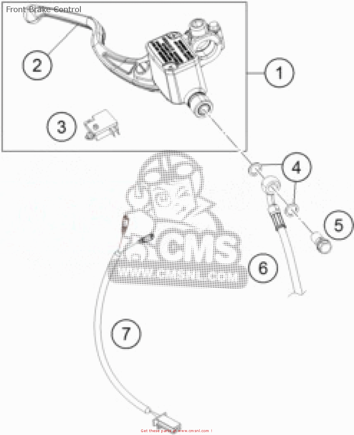 KTM 200 Duke, white, ABS-CKD CO 2020 Front Brake Control - buy original ...