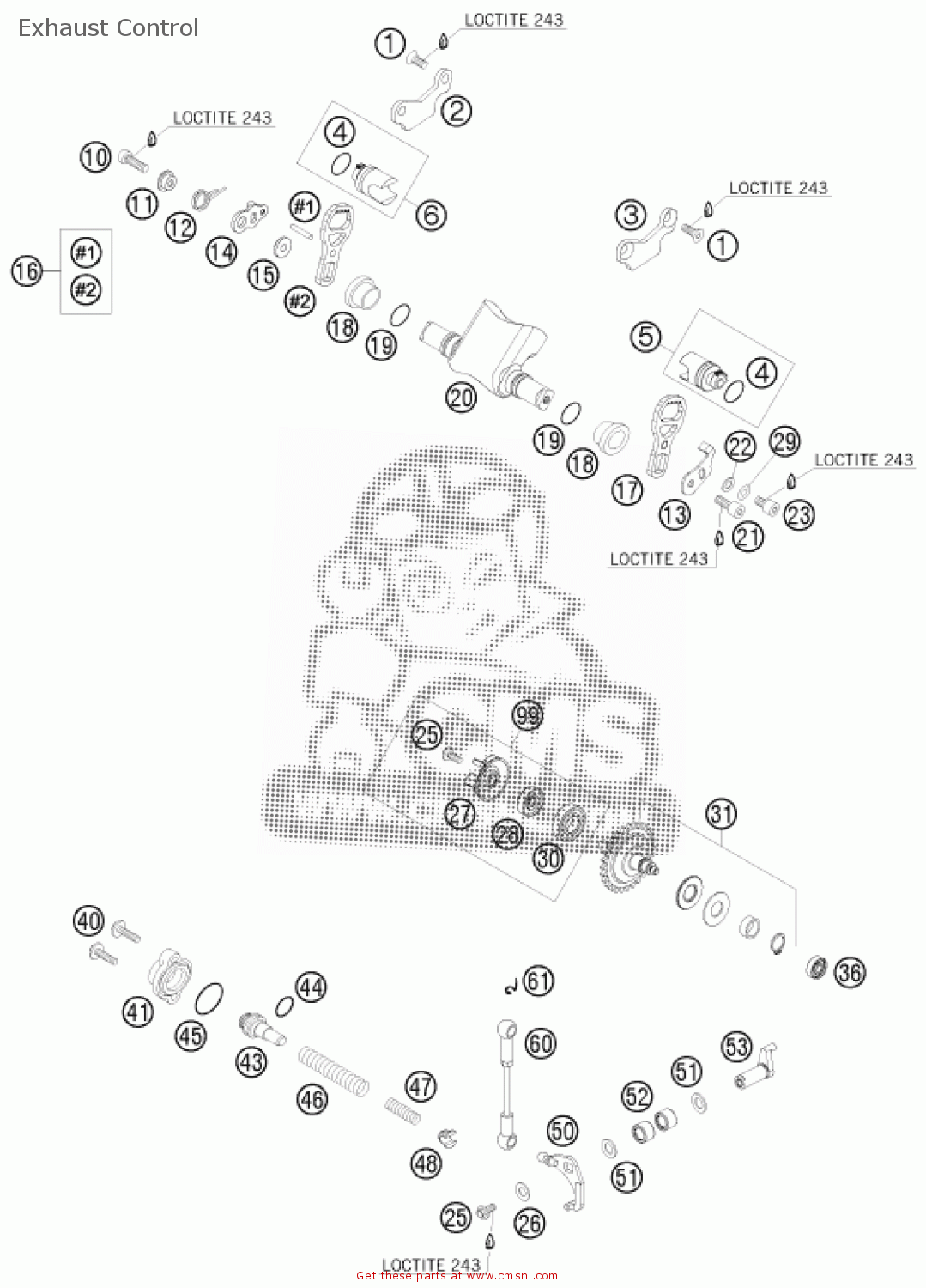KTM 250 EXC E-STARTER Europe 2010 Exhaust Control - buy original ...