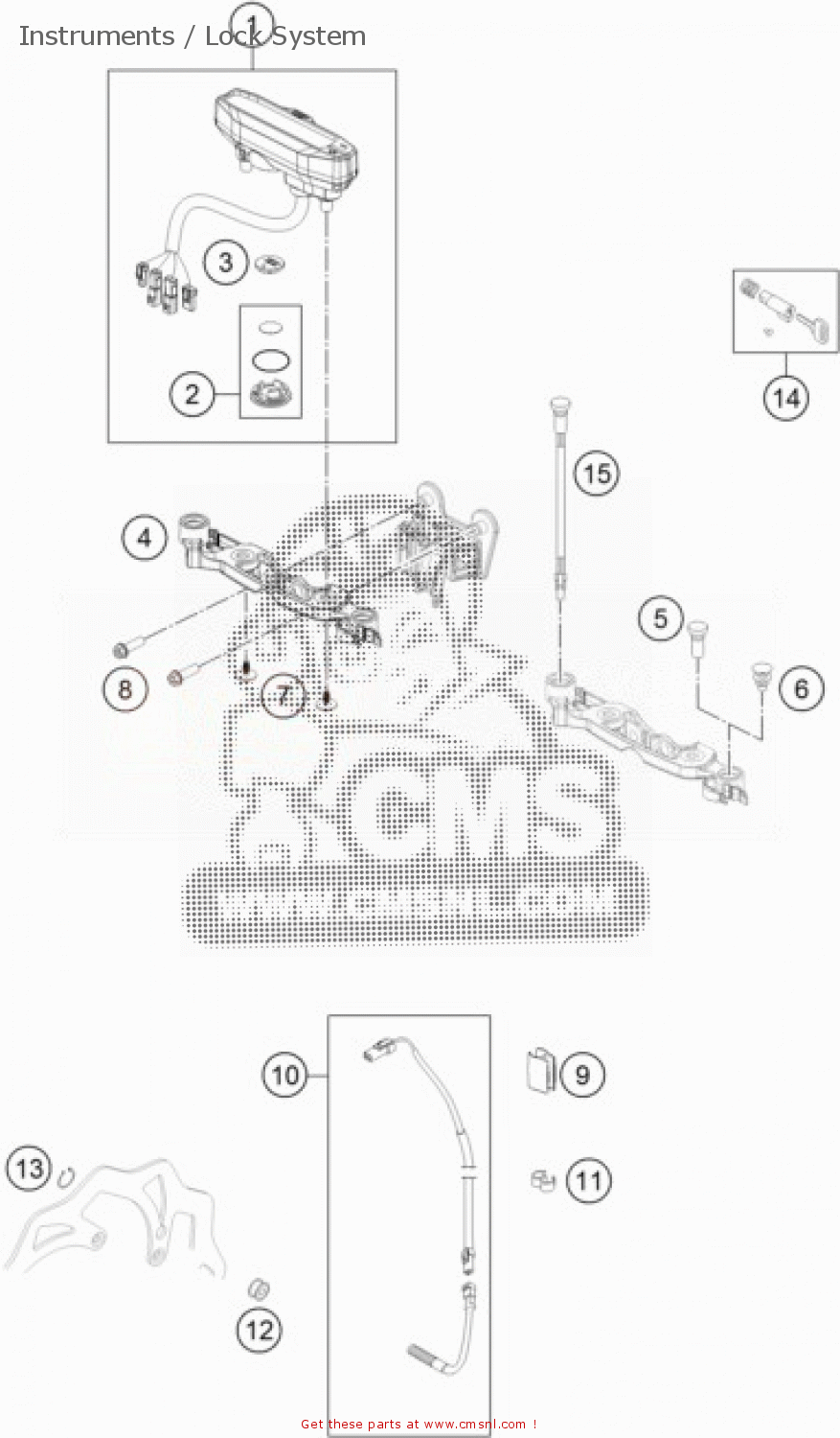 KTM 250 EXC TPI Europe 2019 Instruments / Lock System - buy original ...