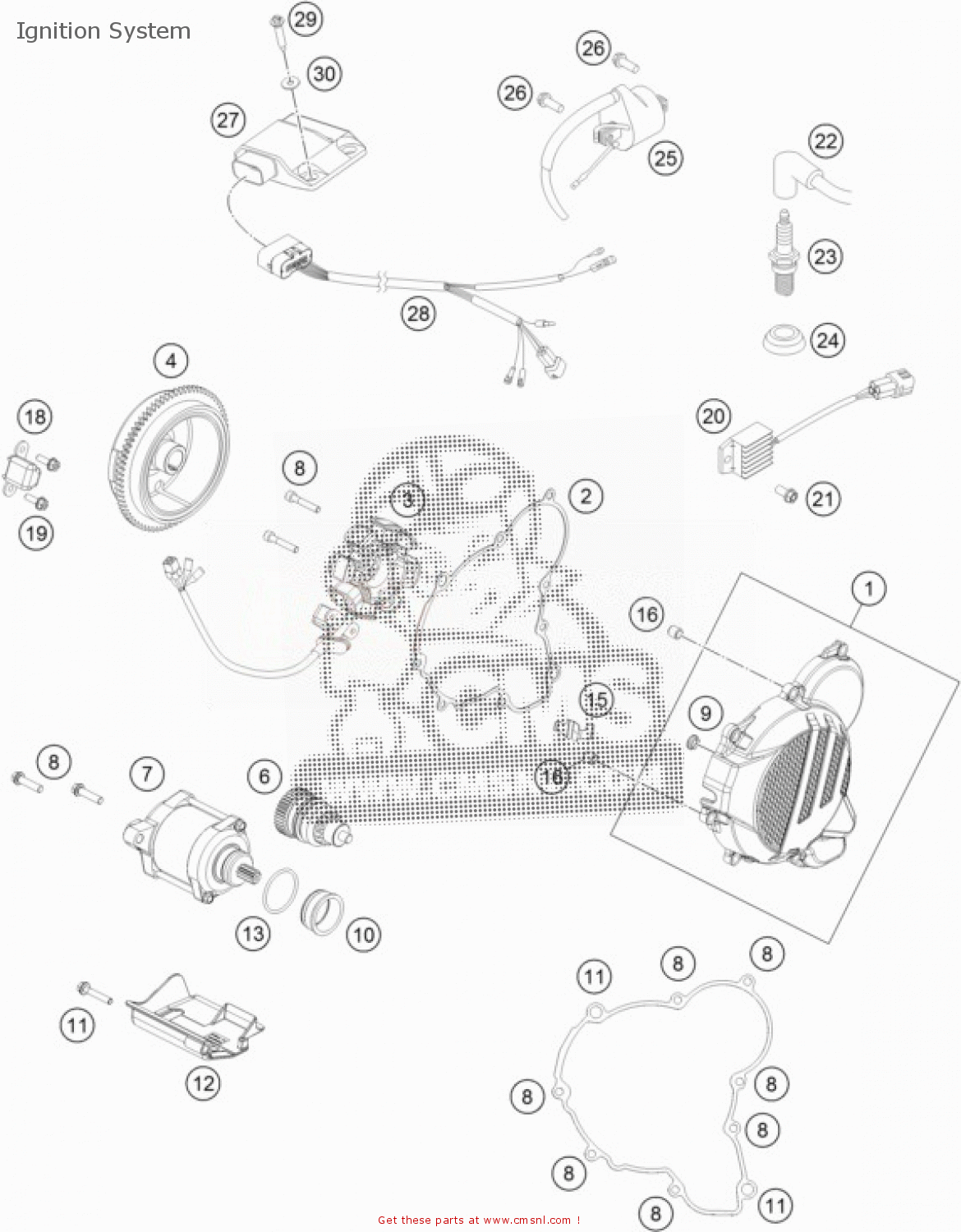 KTM 300 XC-W USA 2018 Ignition System - buy original Ignition System ...