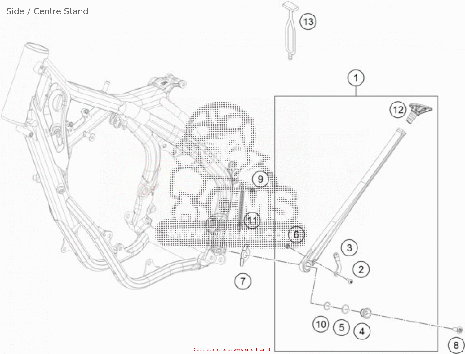 KTM 300 XC-W USA 2018 Side / Centre Stand - buy original Side / Centre ...