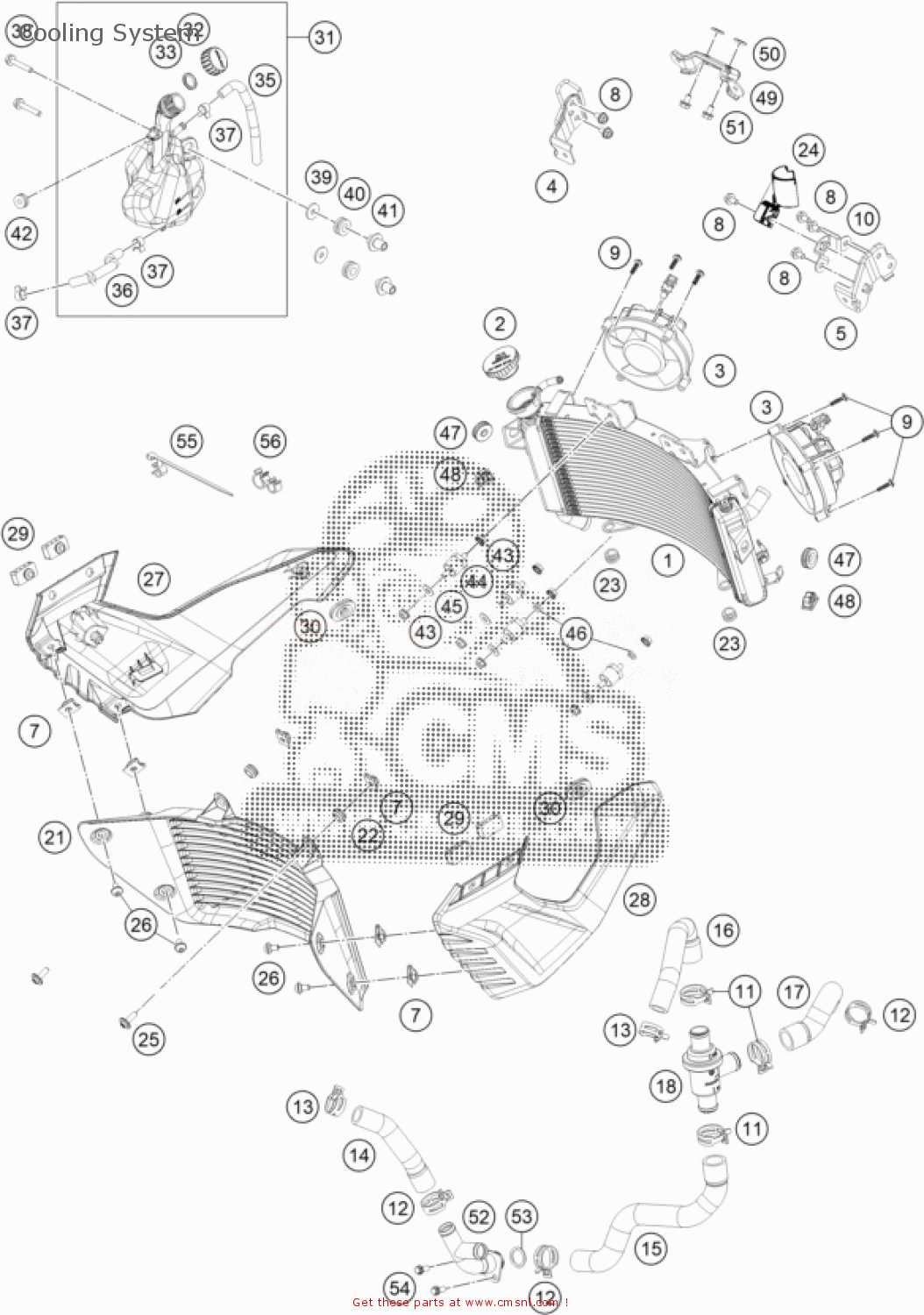 KTM 390 Adventure, orange - B.D. AU 2020 Cooling System - buy original ...