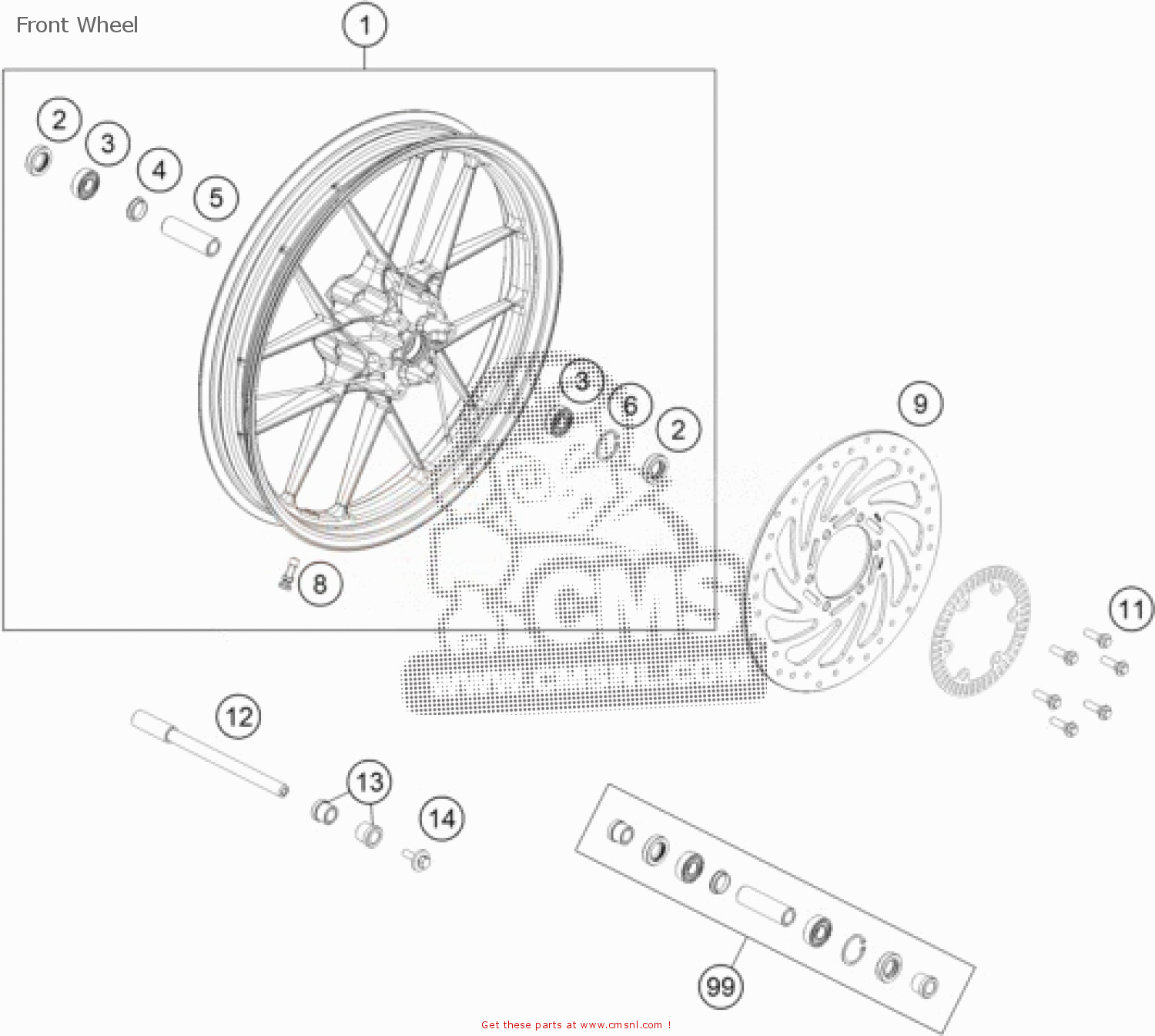 KTM 390 Adventure, orange - CKD CO 2020 Front Wheel - buy original ...