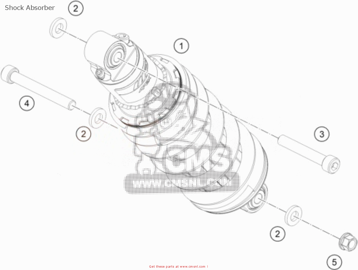 KTM 390 Adventure, white - CKD PH 2020 Shock Absorber - buy original ...