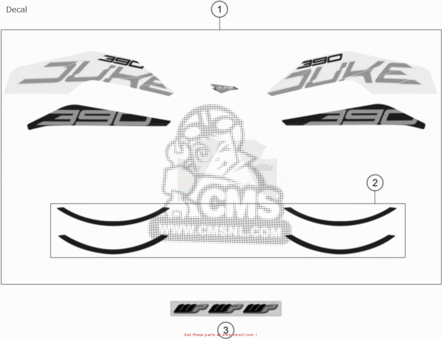 KTM 390 Duke, orange - B.D. Europe 2019 parts lists and schematics