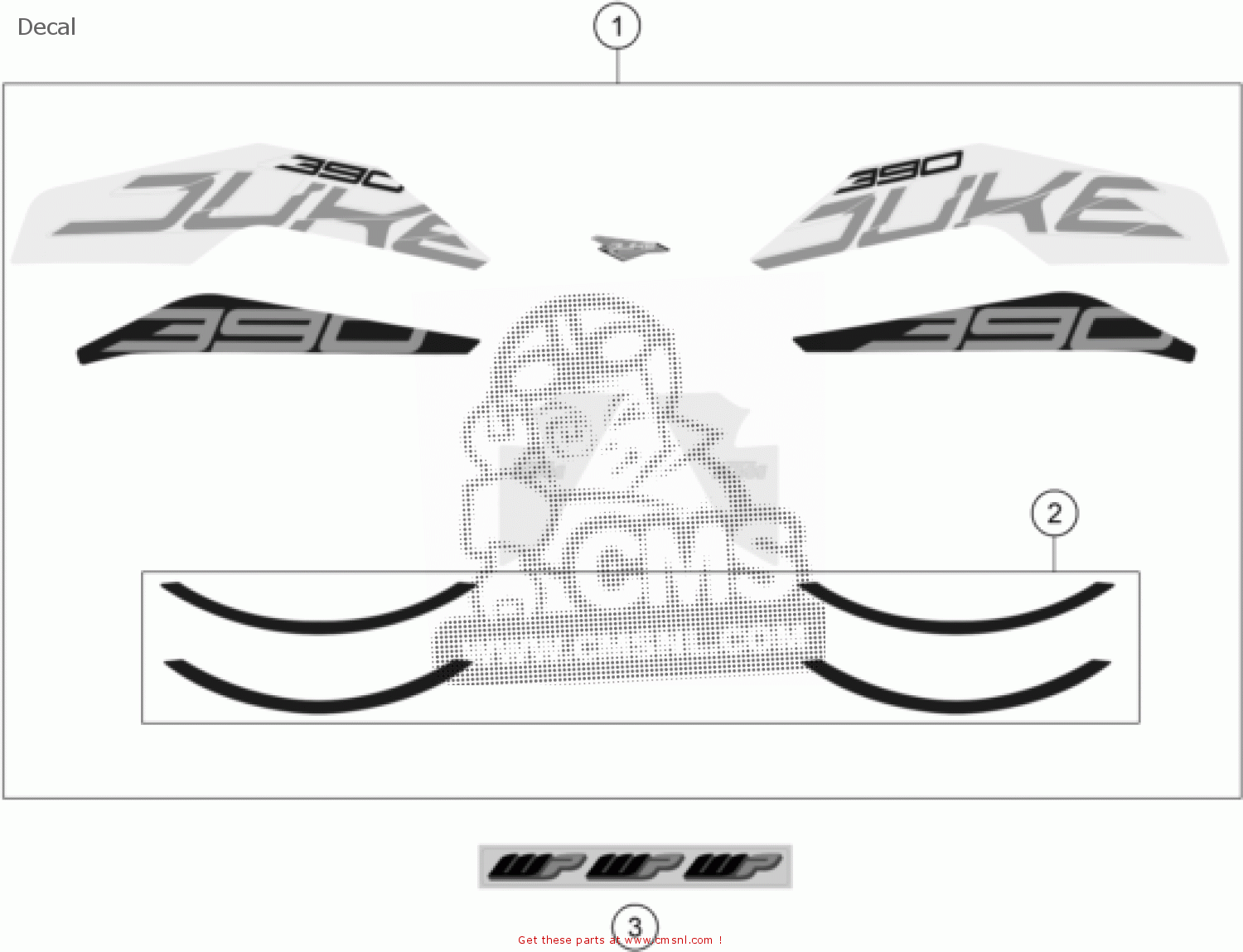 KTM 390 Duke, orange - CKD Colombia 2018 parts lists and schematics