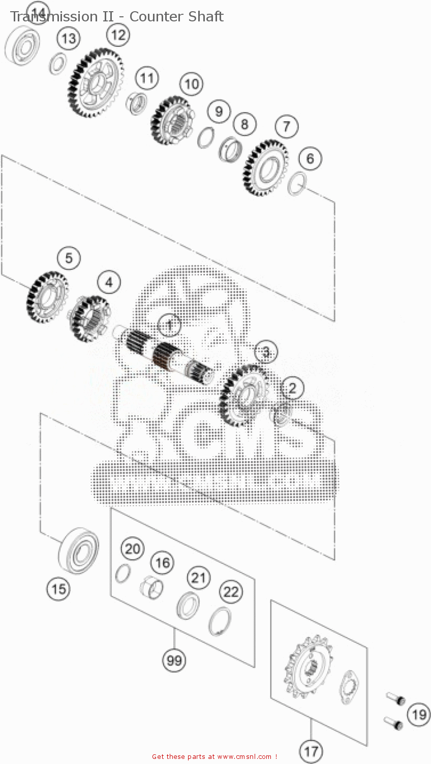 KTM 390 Duke, white - CKD Argentina 2019 parts lists and schematics
