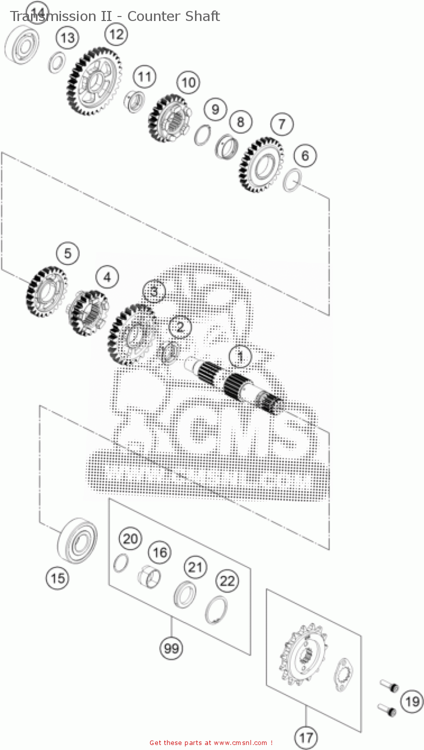 KTM 390 Duke, white - CKD Colombia 2018 parts lists and schematics
