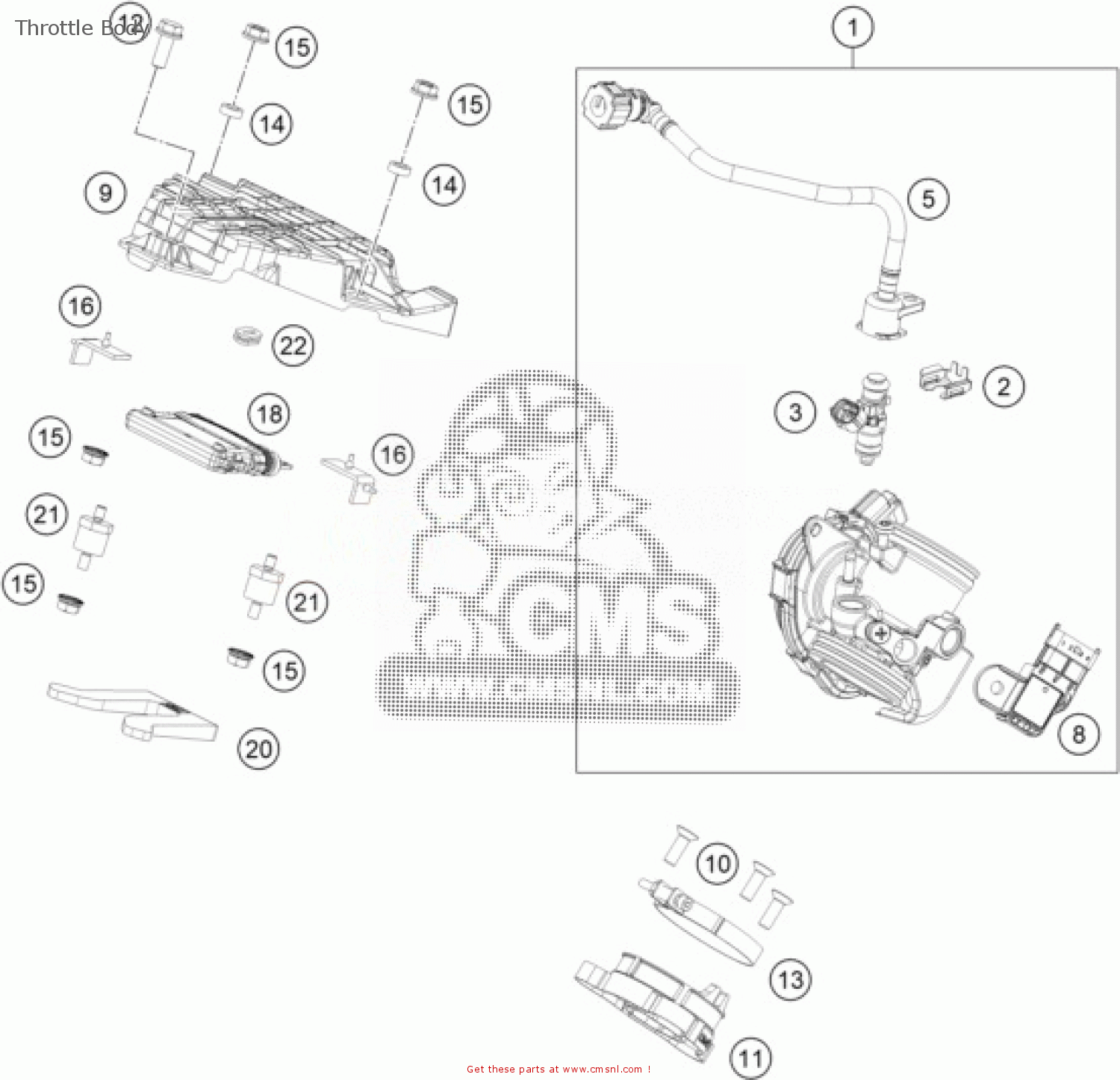KTM 390 Duke, white, Europe 2019 parts lists and schematics