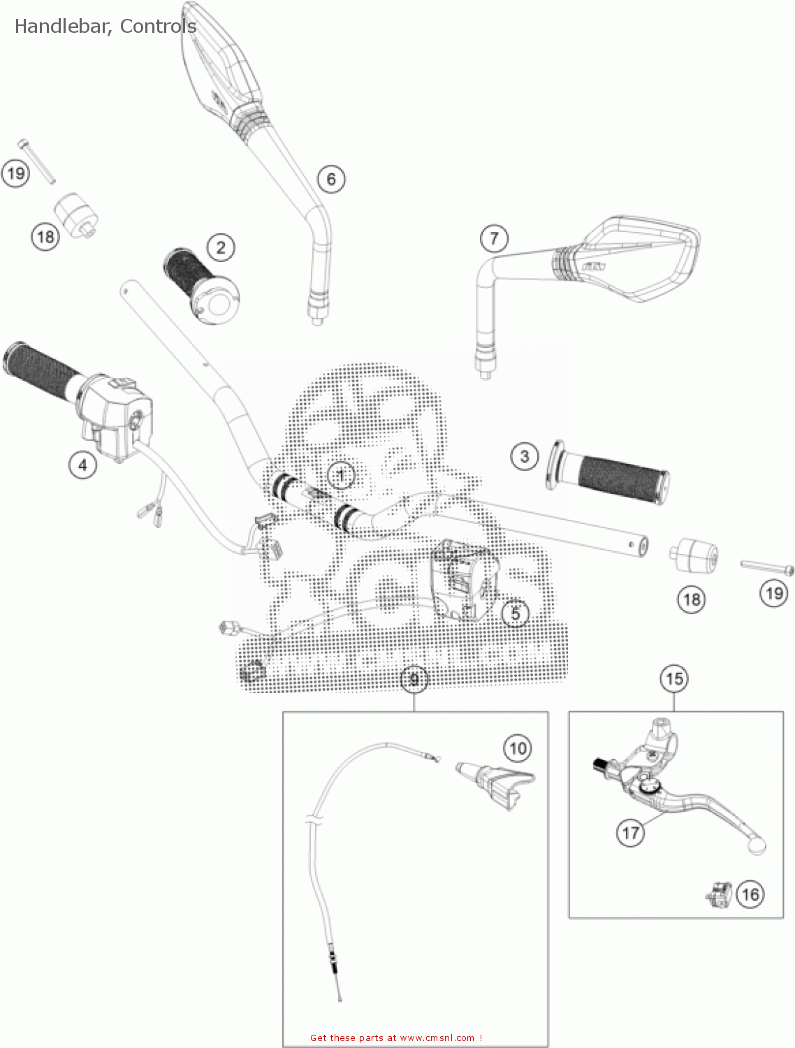 KTM 390 Duke, orange - CKD Philippines 2018 Handlebar, Controls - buy ...