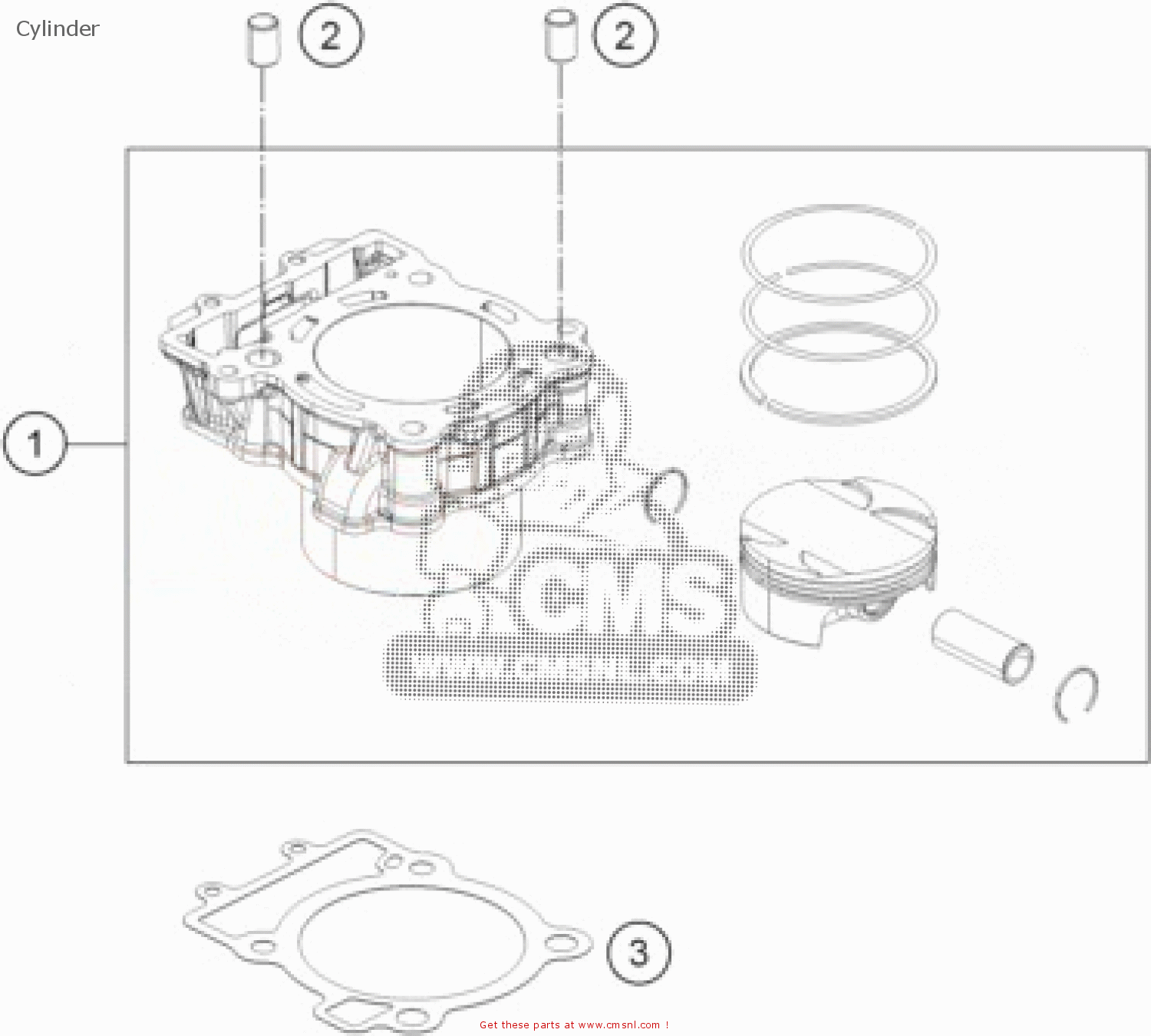 KTM 390 Duke, white - B.D. Japan 2017 Cylinder - buy original Cylinder ...