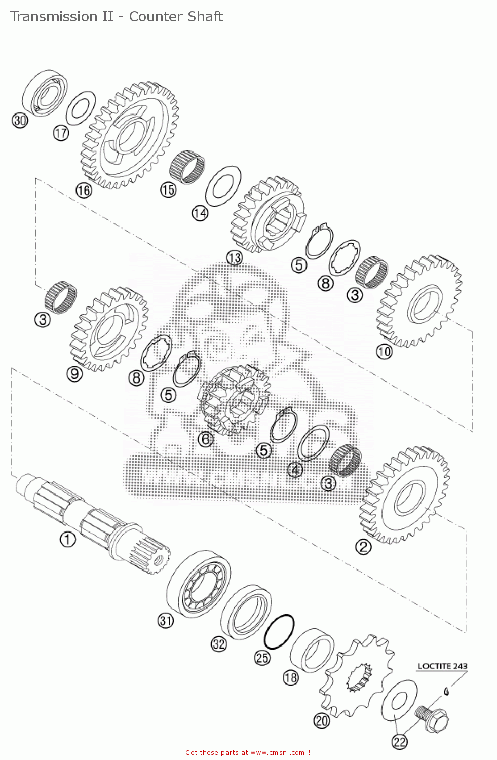 KTM 450 EXC RACING Australia 2003 Transmission II - Counter Shaft - buy ...
